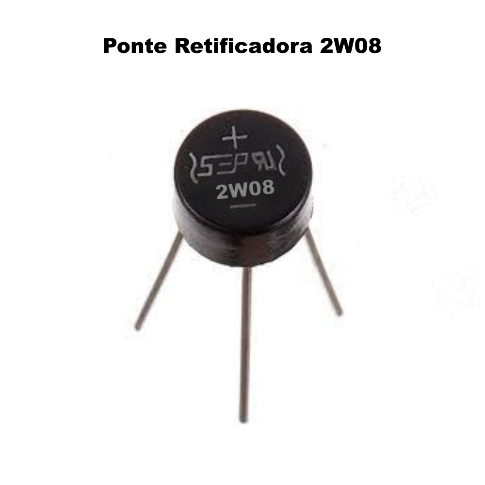 Ponte Retificadora 2W08 - 2A / 800V - Unidade - Eletro Parts