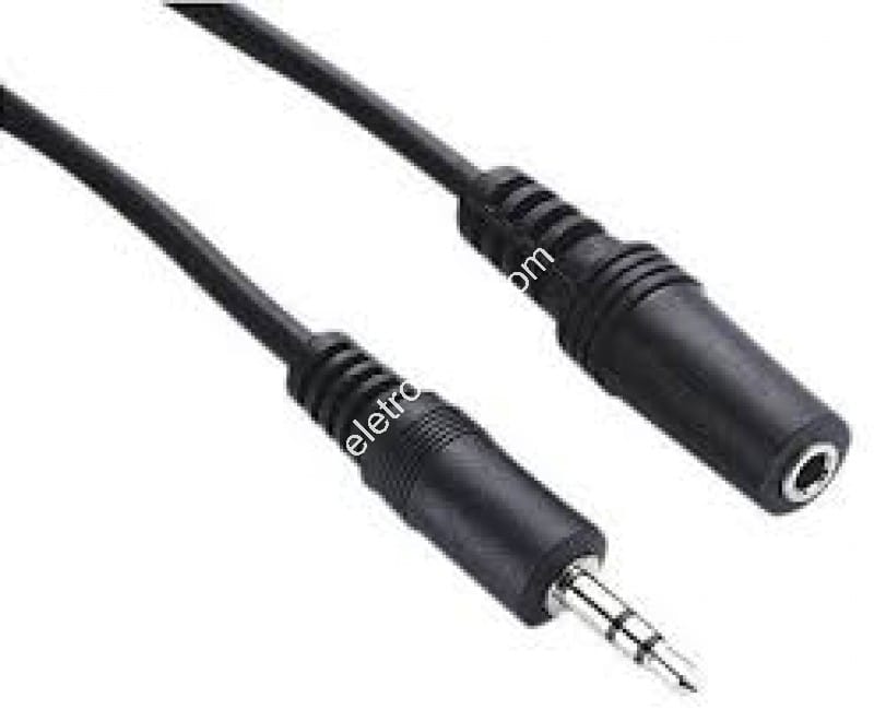 Cabo P2 Macho x P2 Fêmea - 1,80 Metros - Eletro Parts