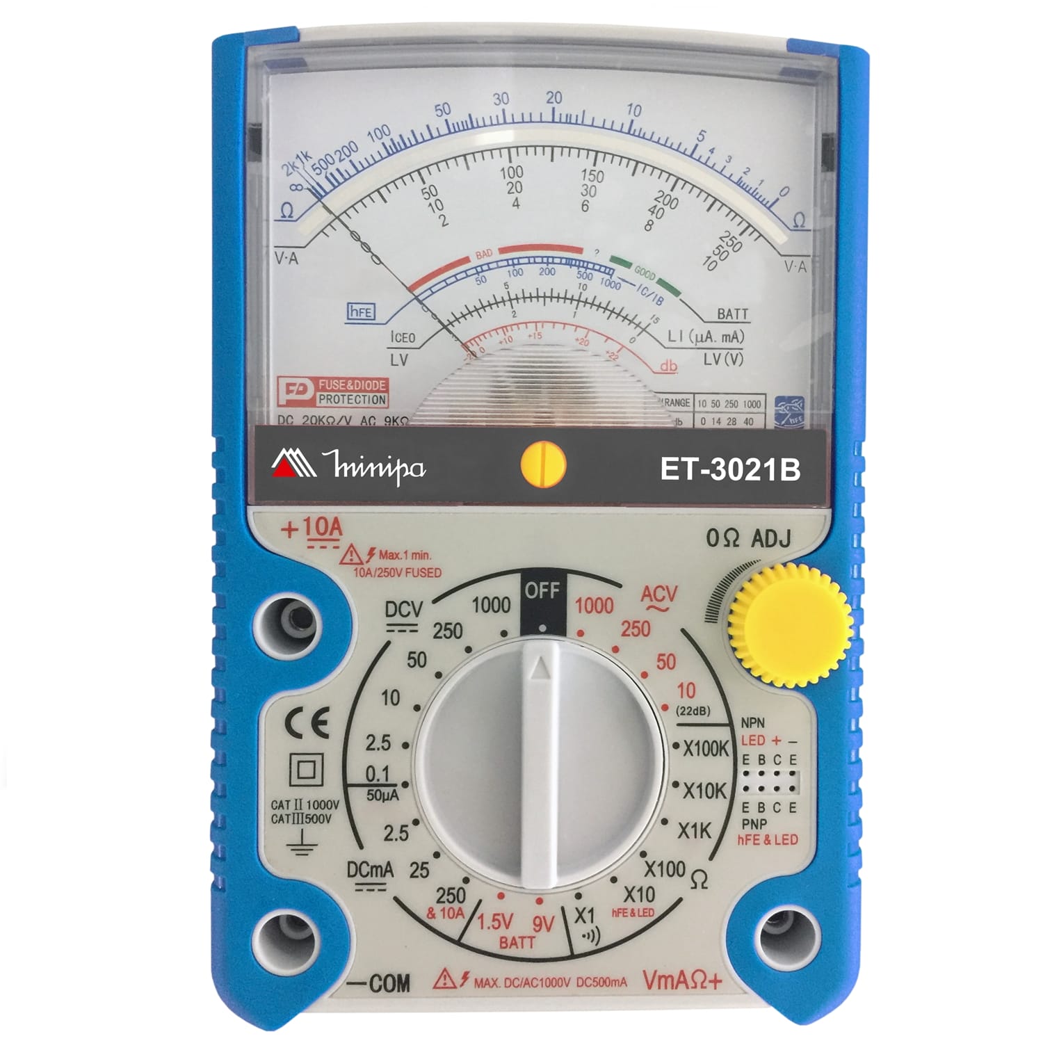 MULTÍMETRO ANALÓGICO MINIPA ET-3021B - Eletro Parts