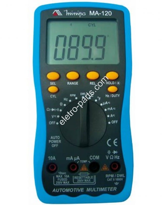 MULTÍMETRO AUTOMOTIVO DIGITAL MA-120 - Eletro Parts