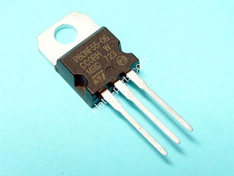 Transistor P80NF55 - Metálico - Eletro Parts