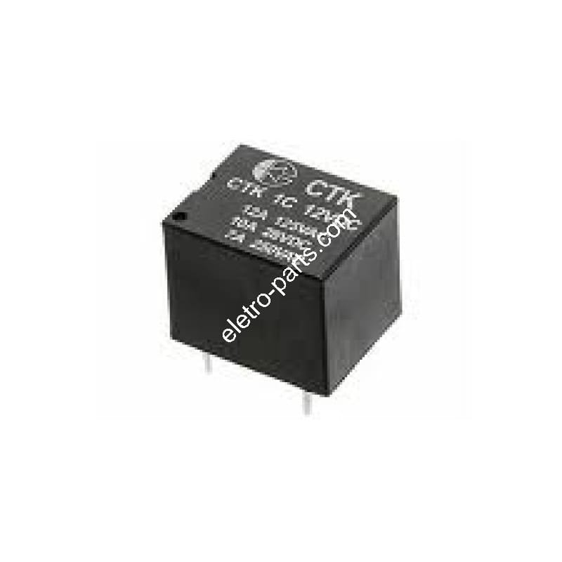 Rele 12V 10A 250V com 5 Terminais - Eletro Parts