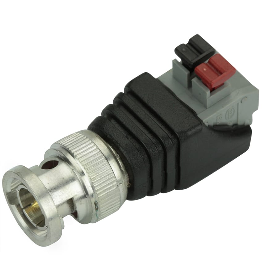 Plug BNC Macho 75 ohms com Borne Engate Rápido - Eletro Parts