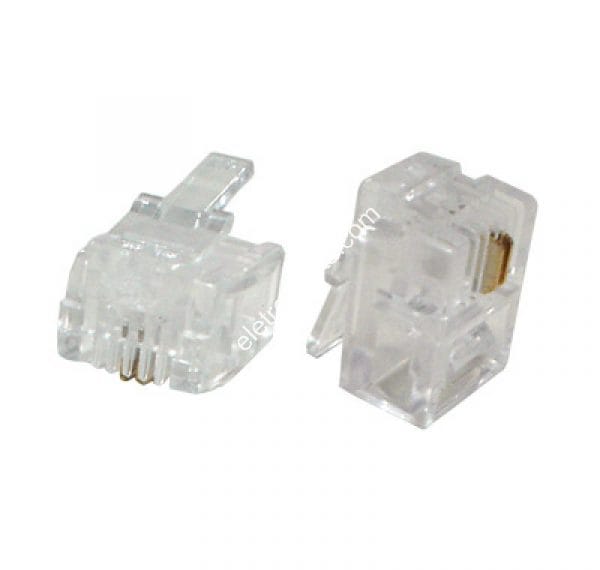 Conector RJ11 - 6x4 - Eletro Parts