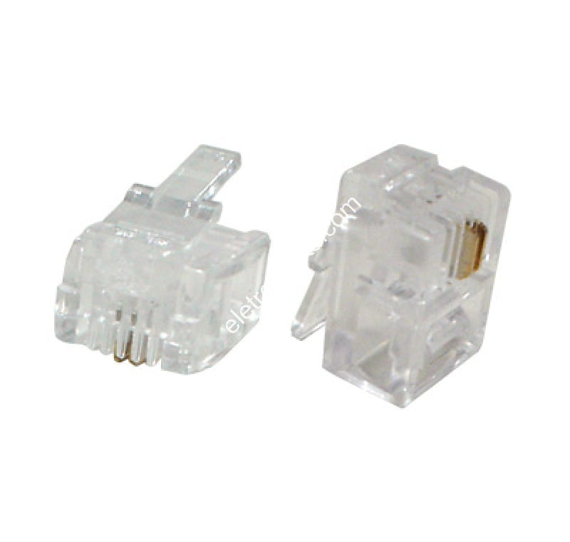 Conector RJ11 - 6x4 - Eletro Parts