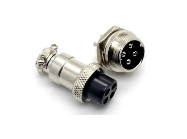 Conector Mike 4 Pinos Macho/Fêmea - Conjunto - Eletro Parts