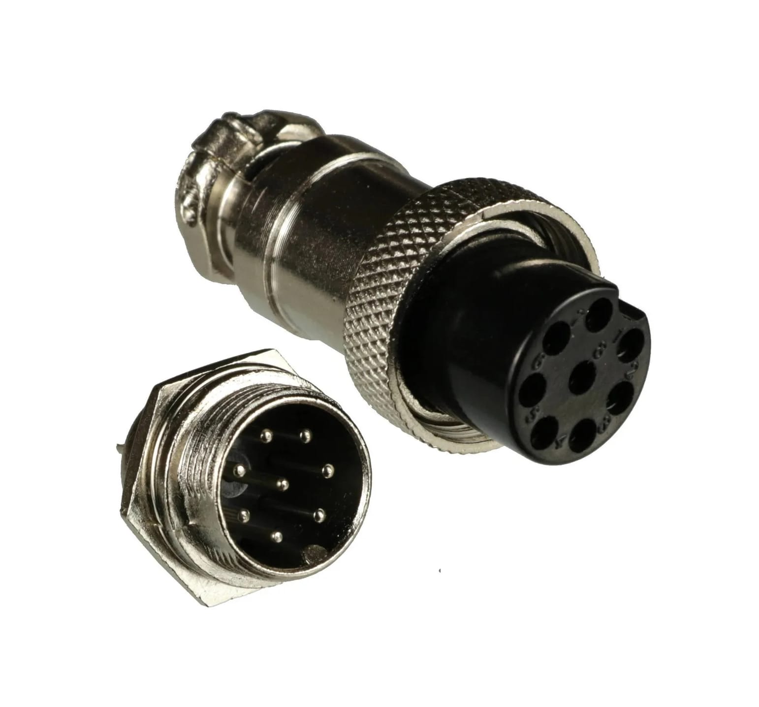 Conector Mike 8 Pinos Macho/Fêmea - Conjunto - Eletro Parts