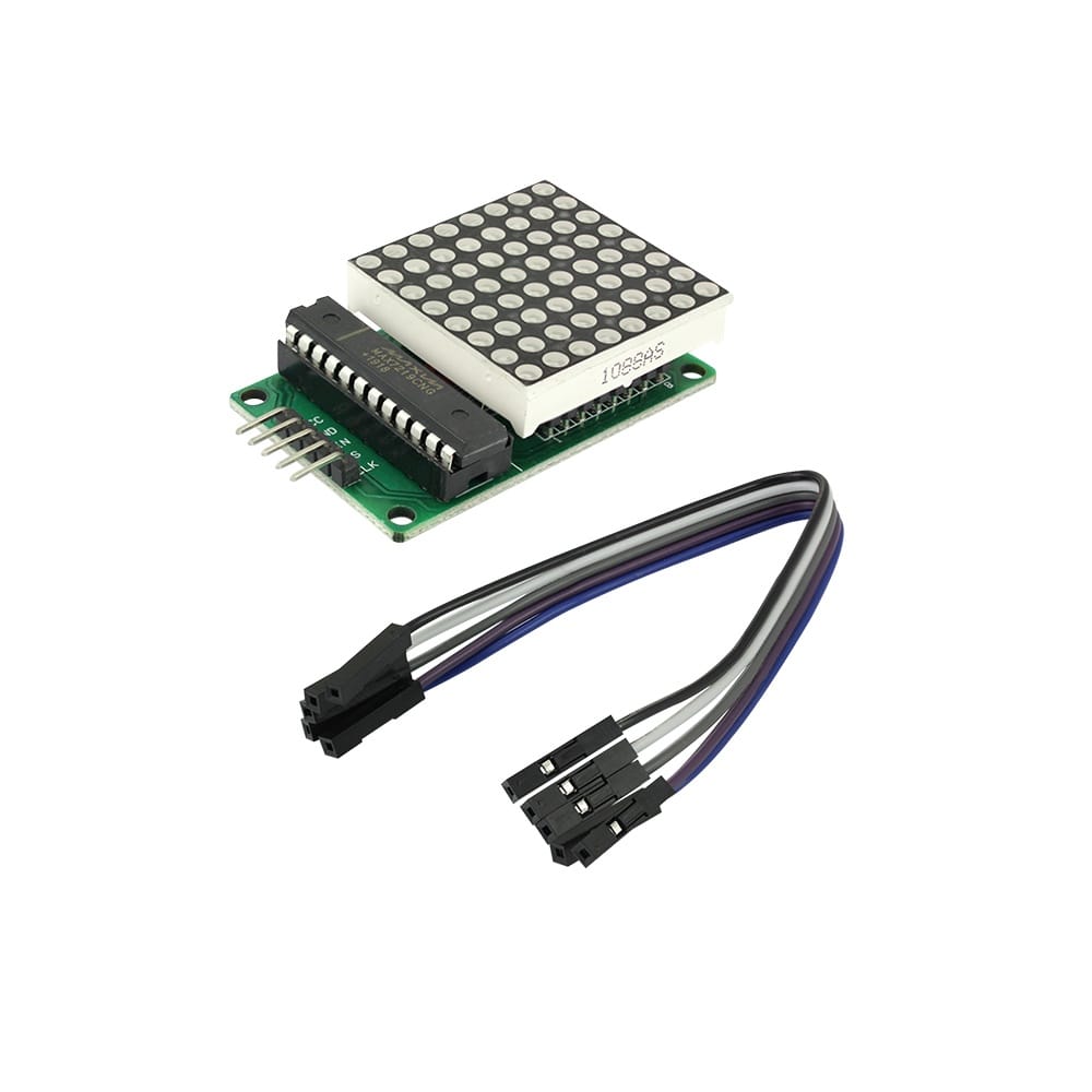 Módulo Matriz de LED 8X8 MAX7219 + Jumpers - Eletro Parts