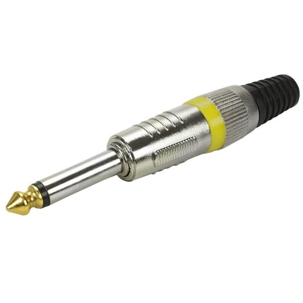 Plug P10 Mono Profissional - AMARELO - Eletro Parts