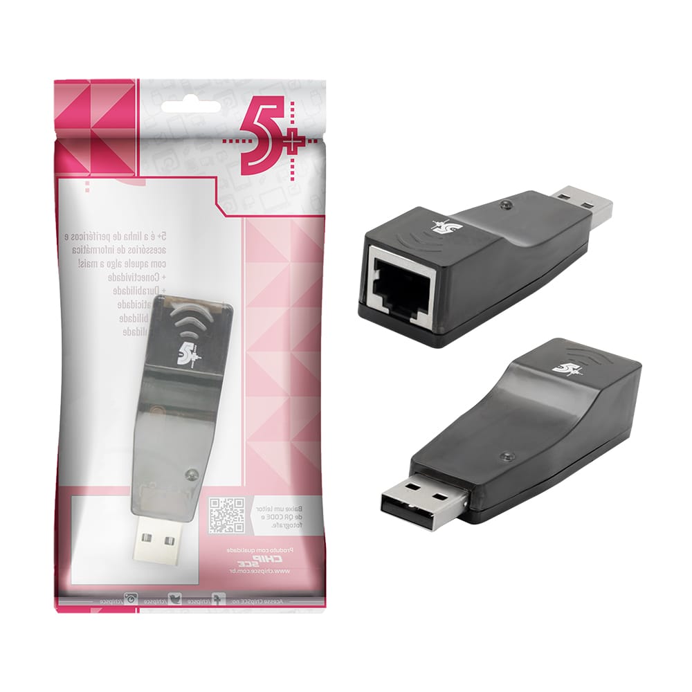 Conversor de Rede USB x RJ45 10/100 MBS - Eletro Parts