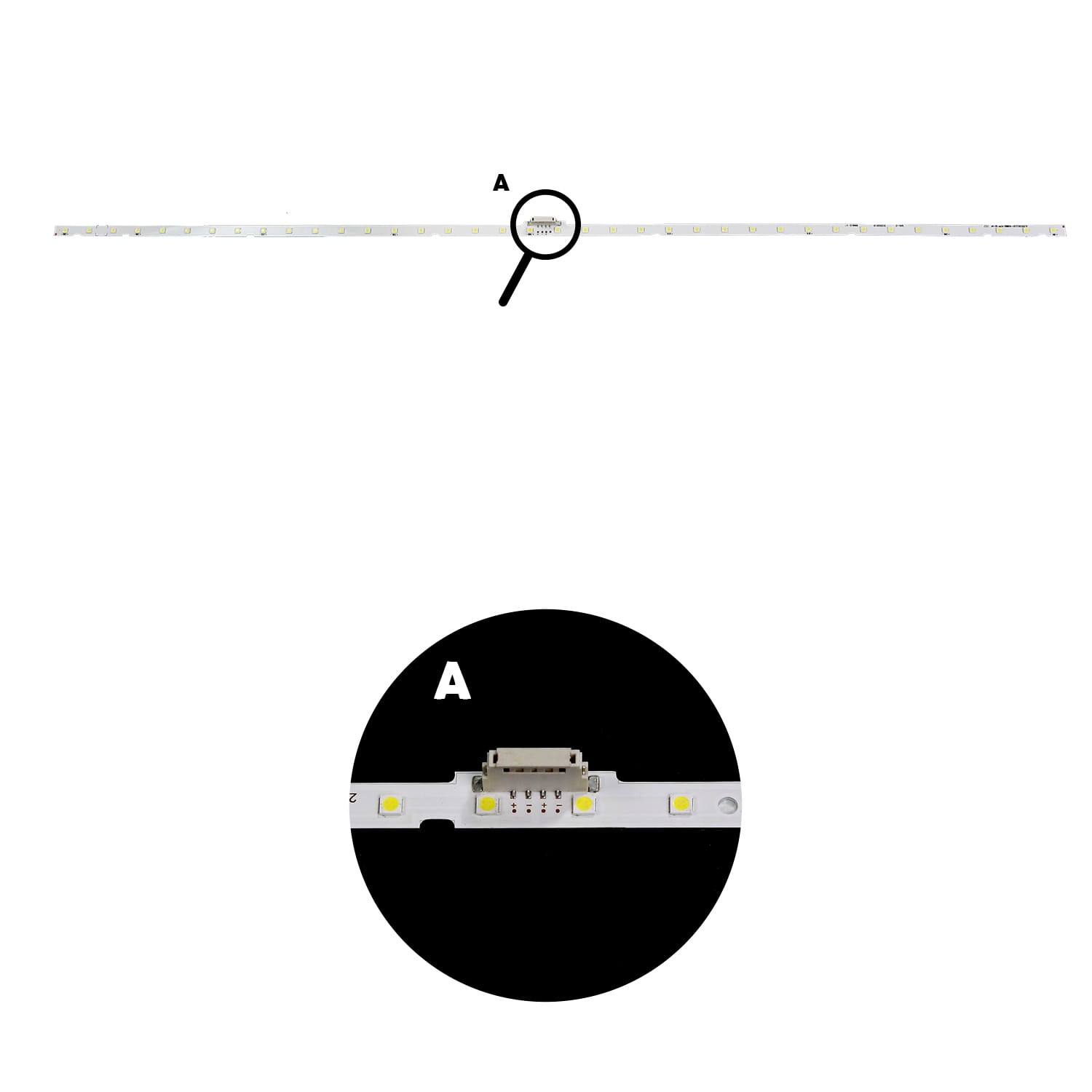 Barra de Led Samsung 65" UN65NU7100 / 65RU7100 - 2 Barras 54 Led's de ...