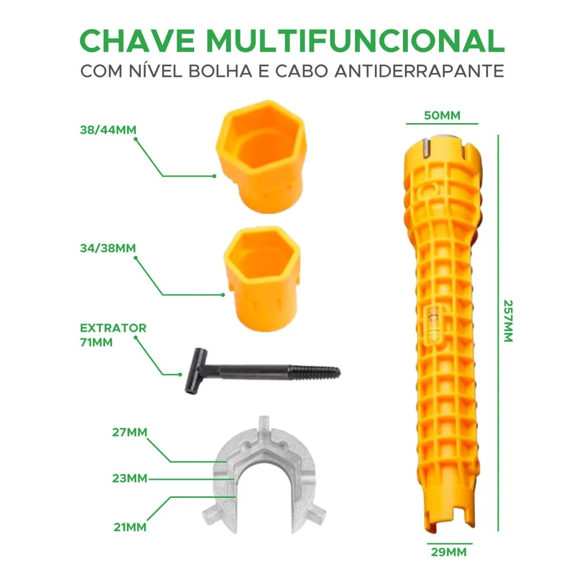 Chave Hidráulica p/ Torneiras 8 em 1 Multifuncional - Eletro Parts