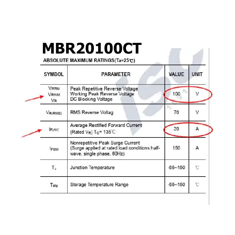 Diodo MBR 20100 CT - Eletro Parts