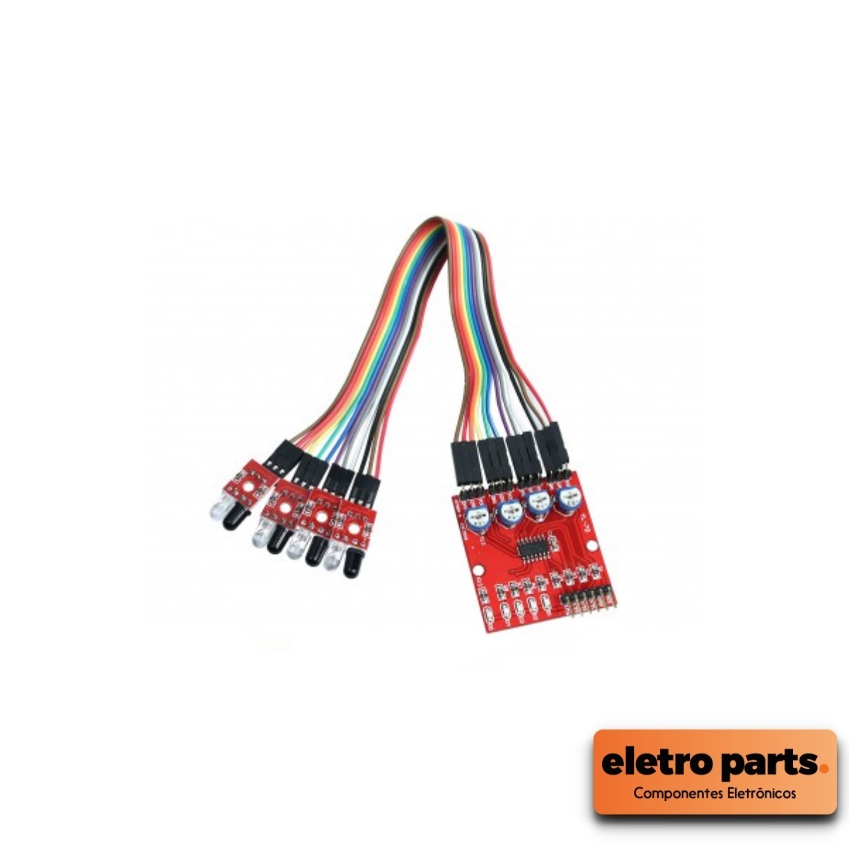 Sensor de Linha c/ 4 Sensores Infravermelho - Eletro Parts